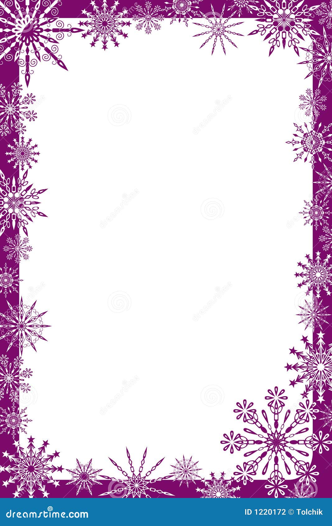 Snowflakes frame, vector stock vector. Illustration of poster - 1220172