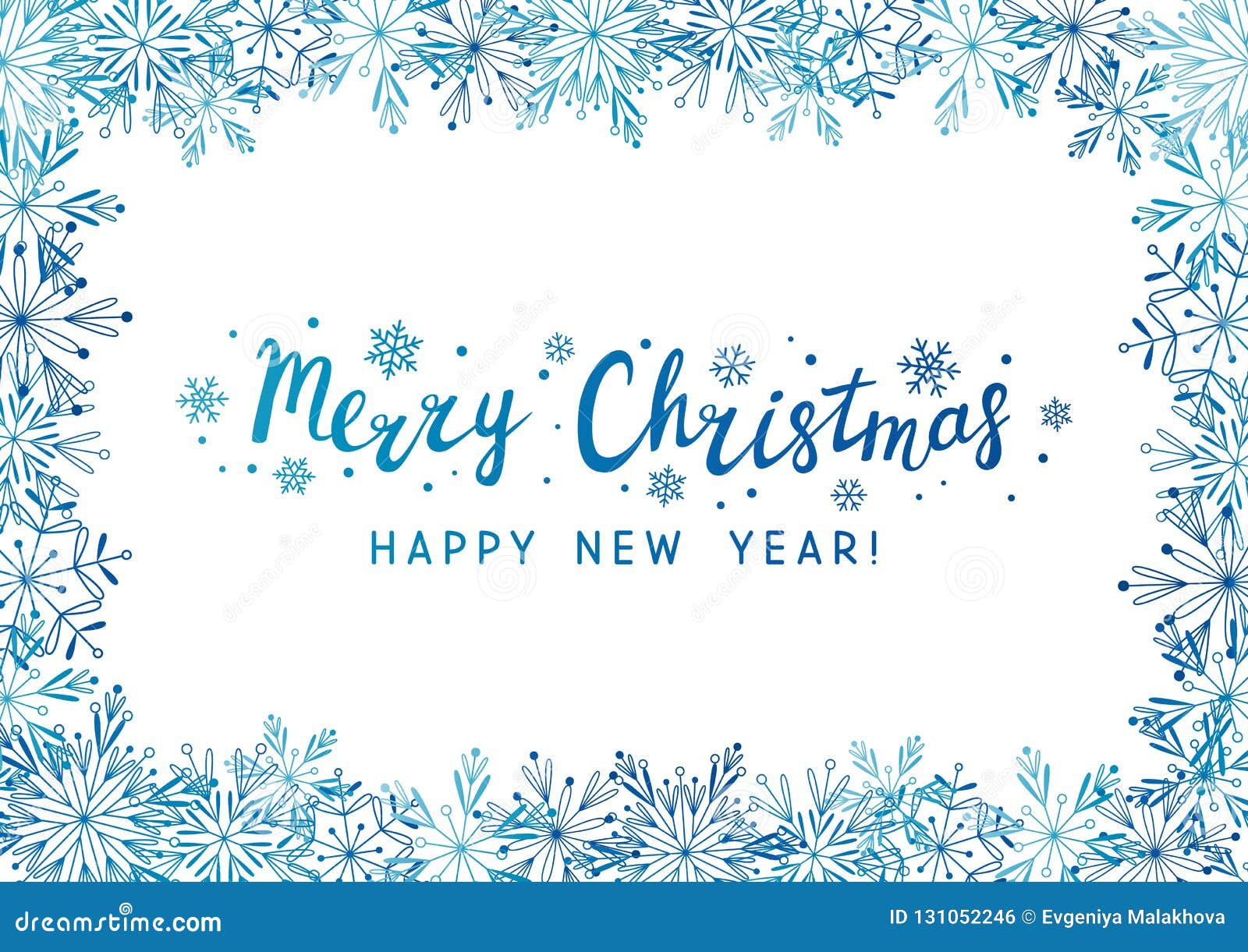 Snowflakes Frame for Your Design Stock Vector - Illustration of merry ...