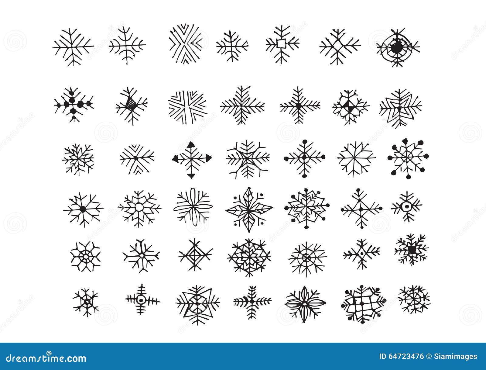 Snowflakes icon collection stock vector. Illustration of element - 64723476