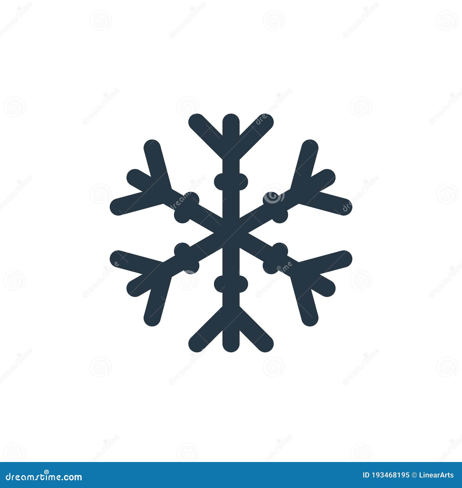 Snowflakes Icon Vector from Christmas Concept. Thin Line Illustration ...