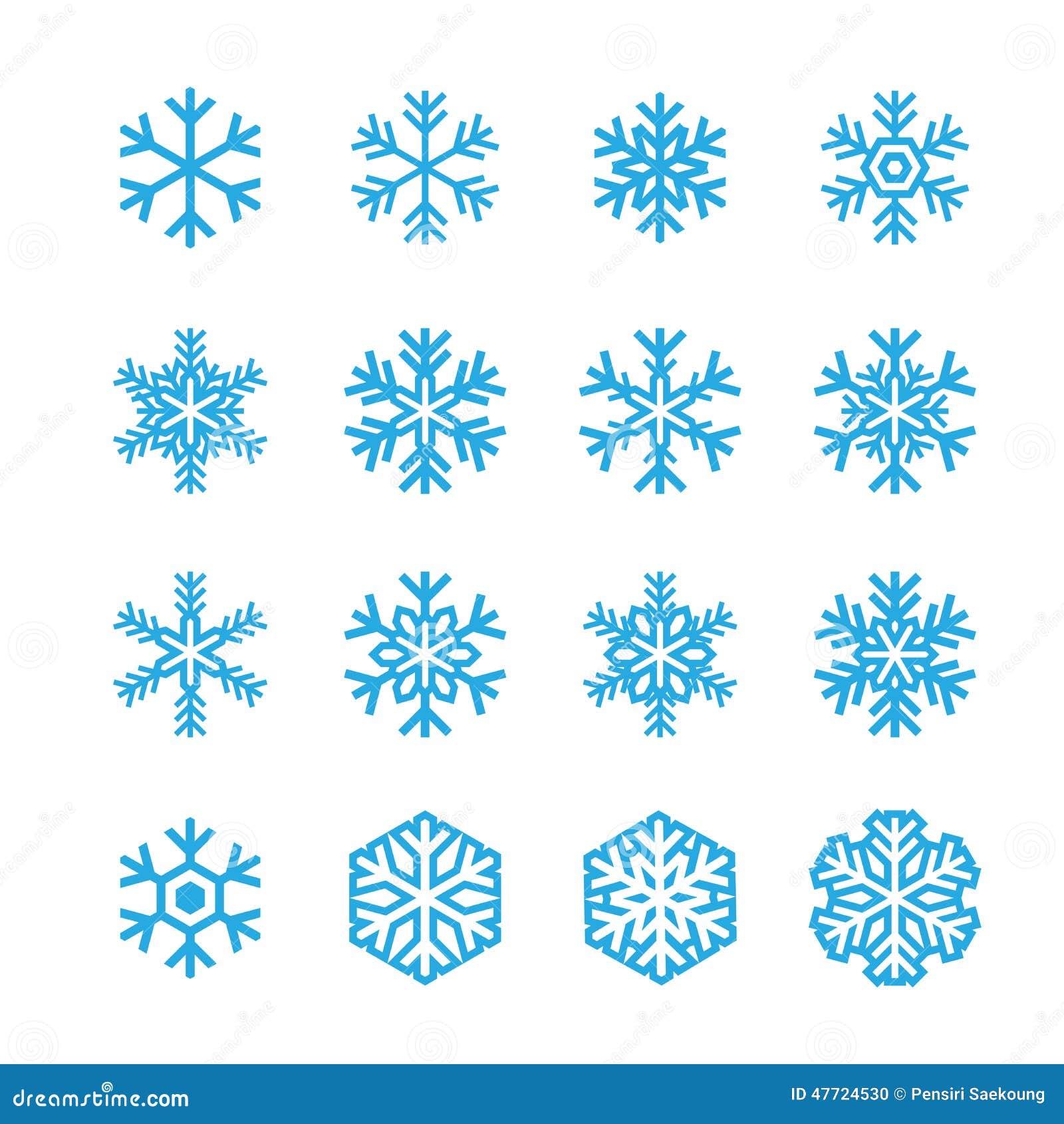 Snowflakes icon stock vector. Illustration of ornament - 47724530