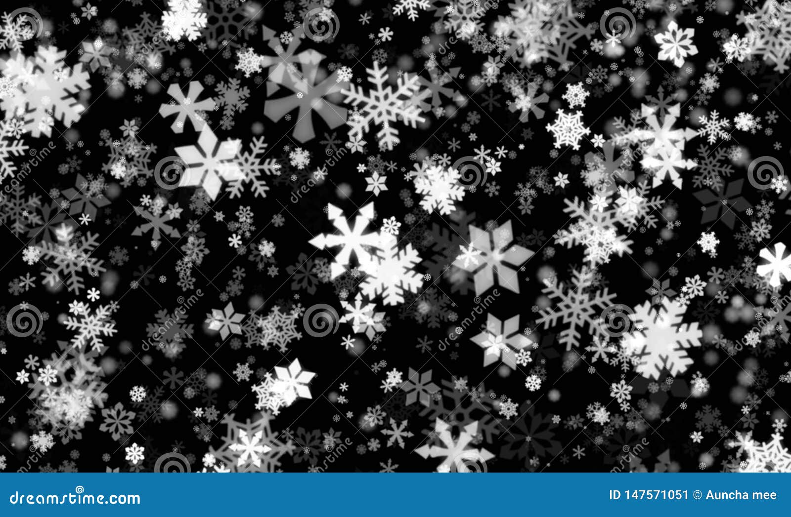 Snowflakes Pattern on Dark Background Stock Image - Image of backdrop ...
