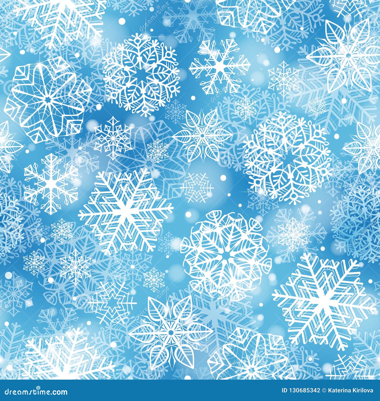 Seamless Snowflake, Star Border Cartoon Vector | CartoonDealer.com ...