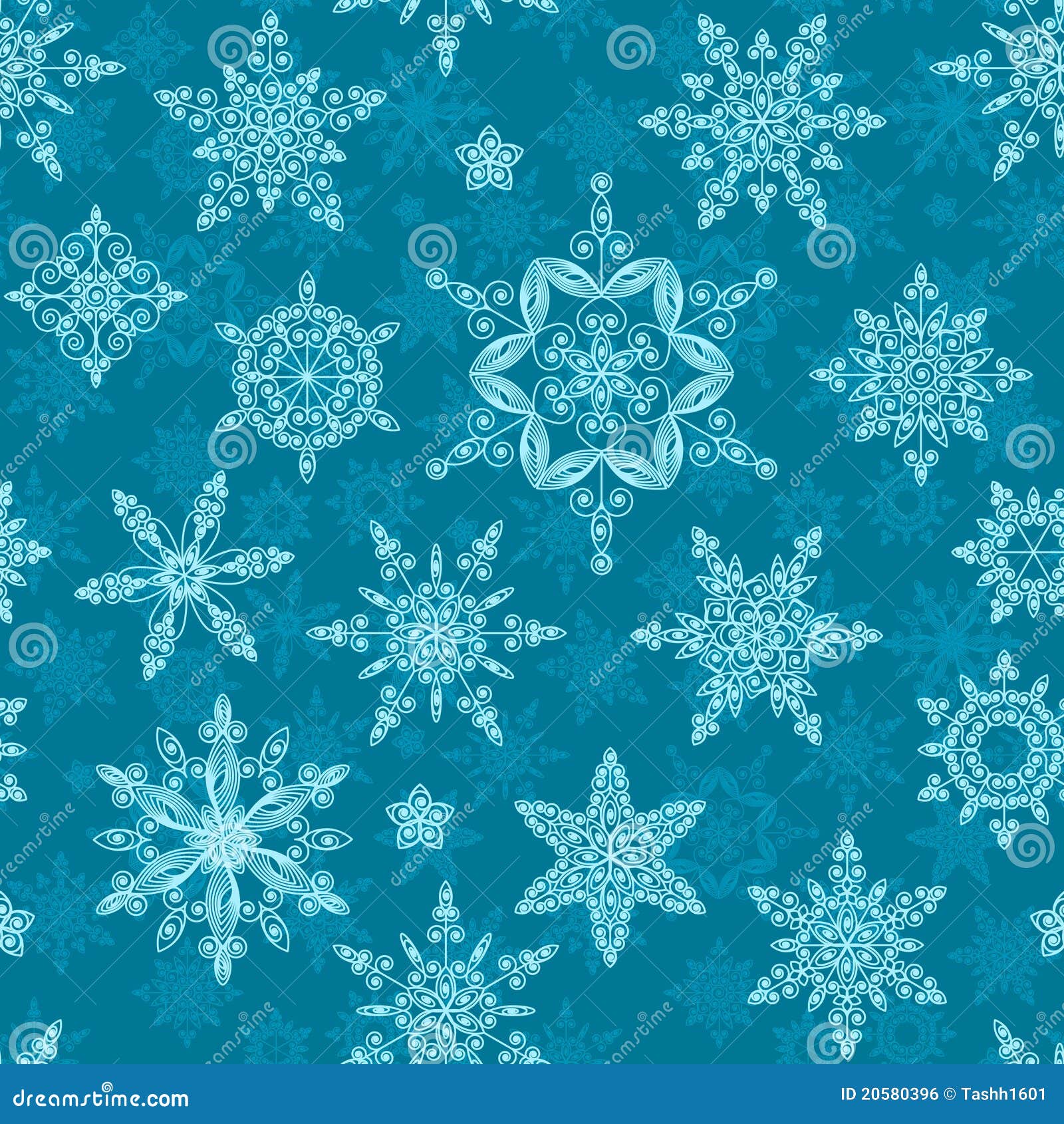 Snowflakes seamless stock vector. Illustration of drawings - 20580396