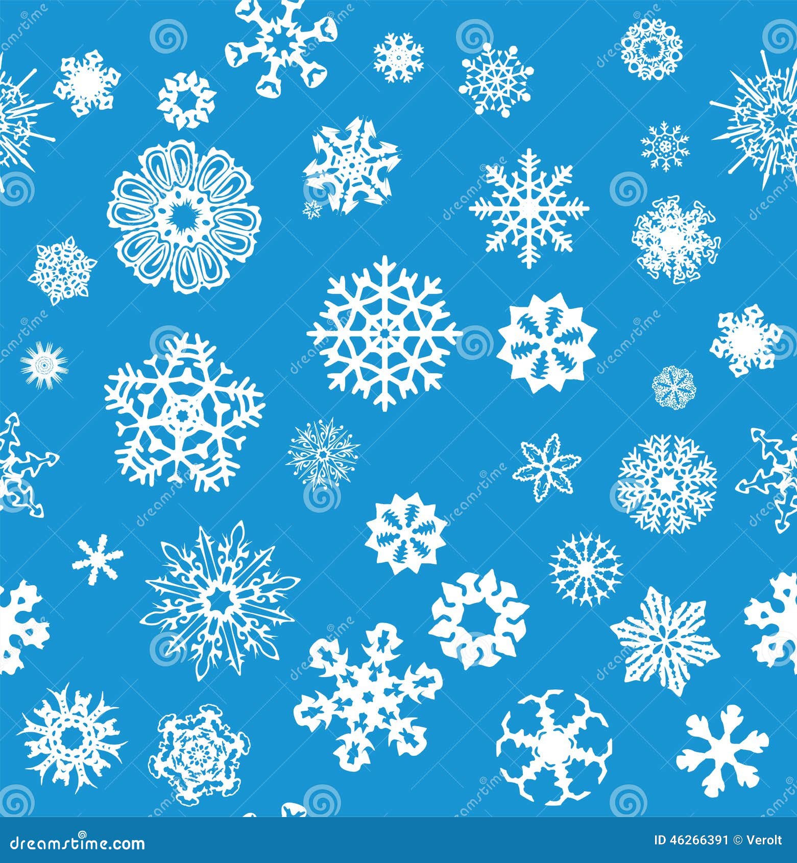 Snowflakes Seamless Texture Vector Illustration | CartoonDealer.com ...
