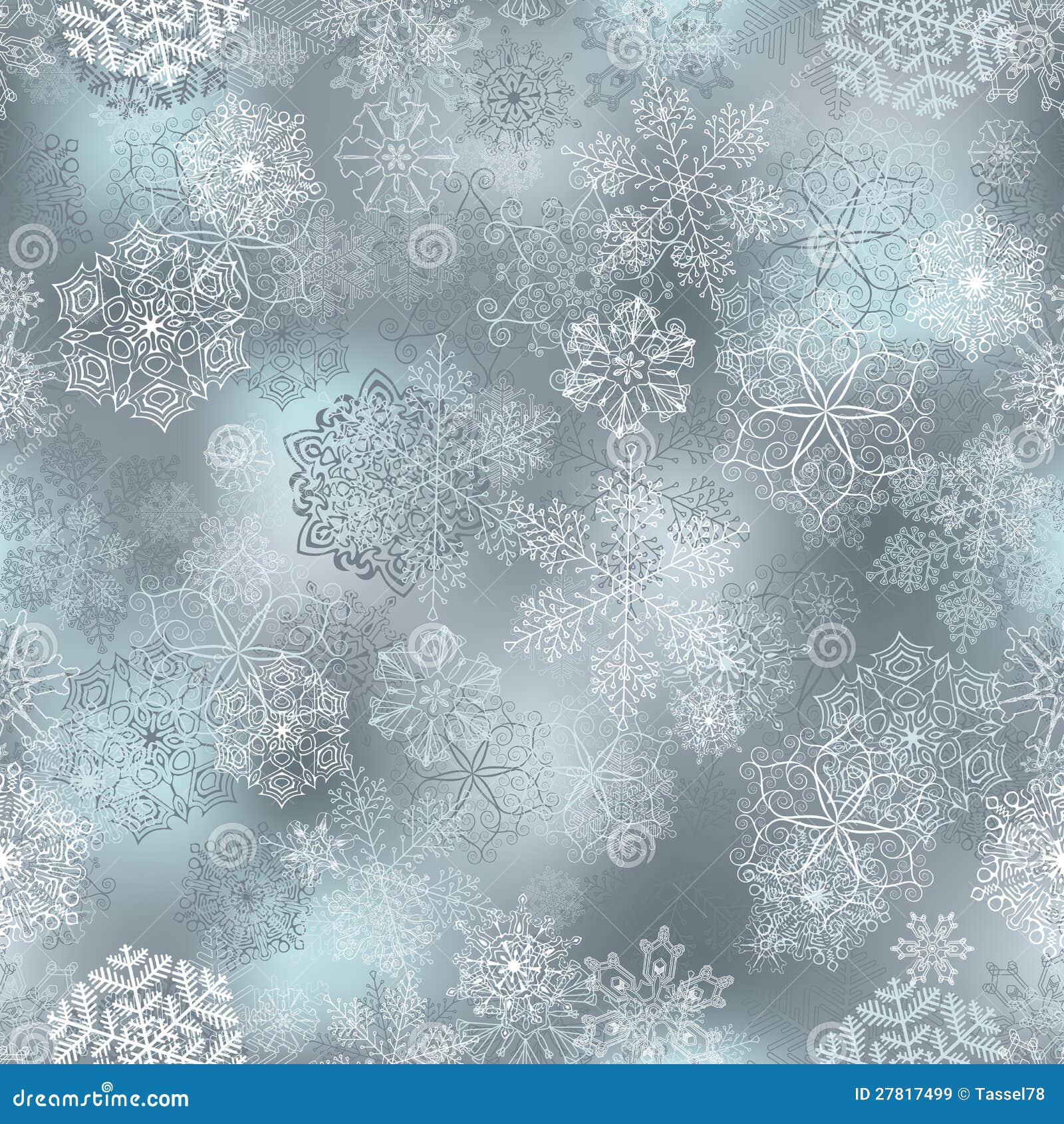 Snowflakes Seamless Pattern Stock Vector - Illustration of decoration ...