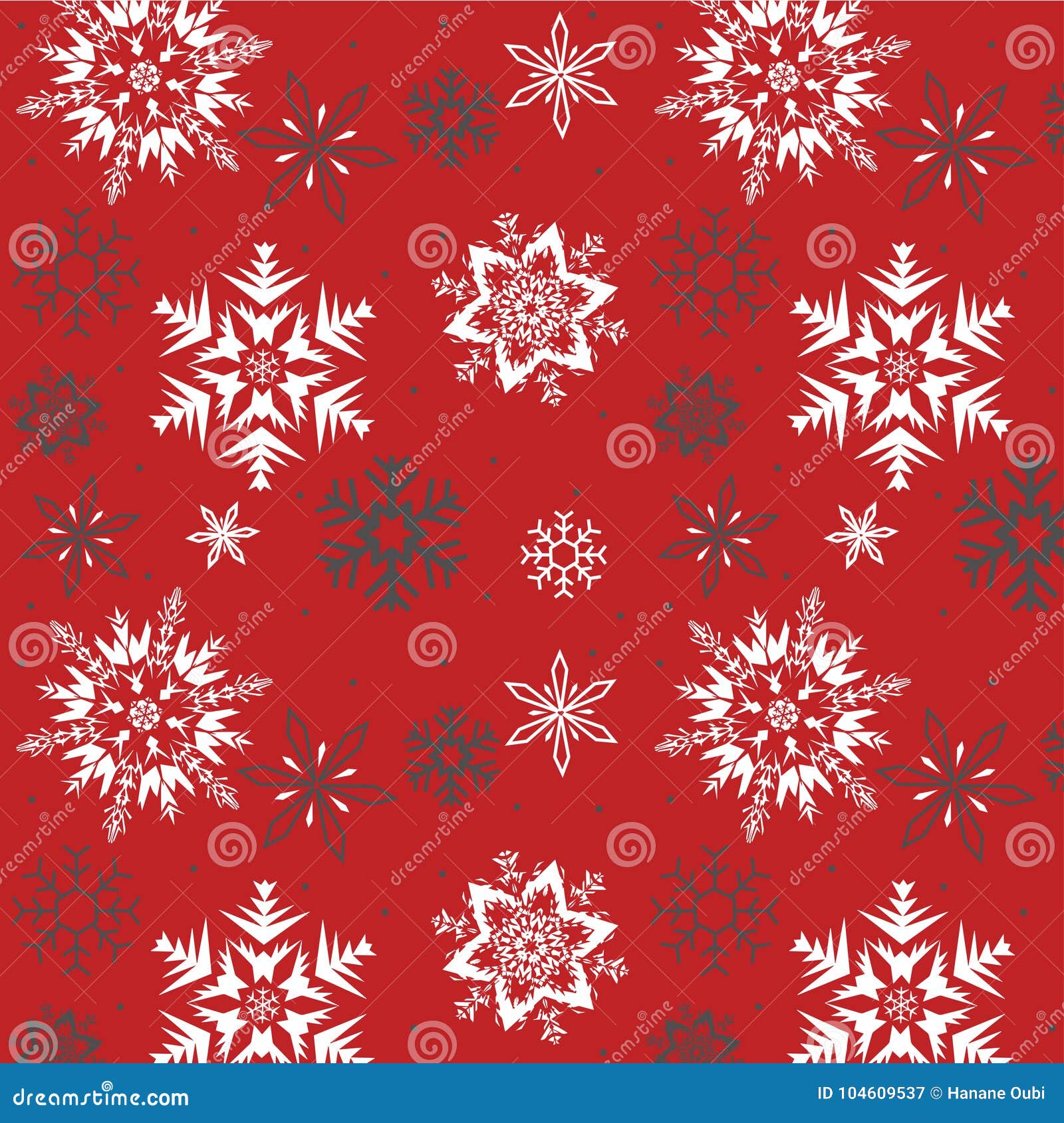 Snowflakes Seamless Pattern Stock Illustration - Illustration of paper ...
