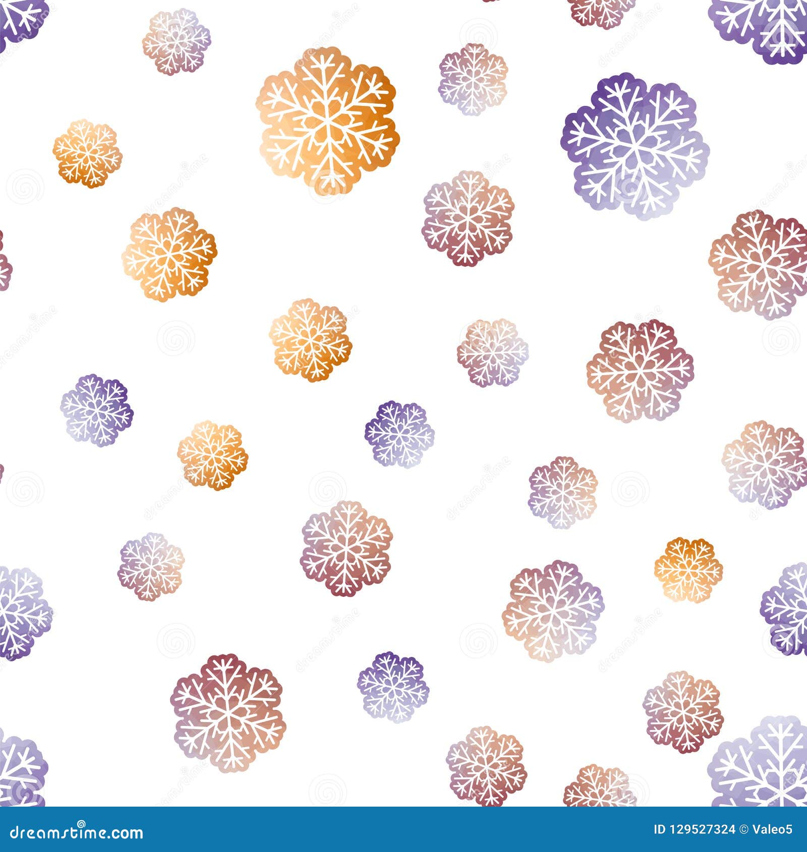Snowflakes Seamless Pattern. Winter Christmas Decorative Texture Stock ...