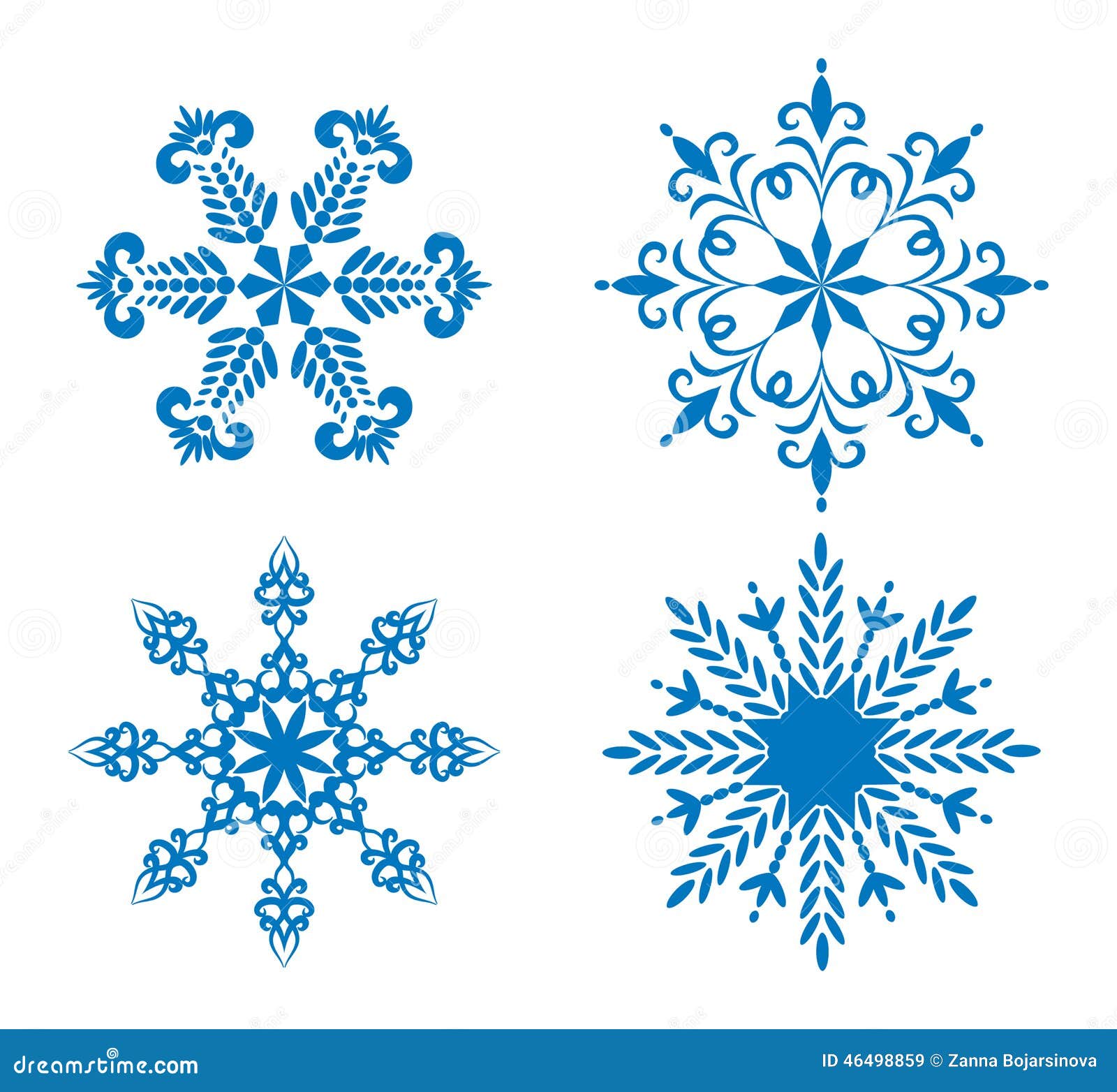 Snowflakes set for design stock vector. Illustration of beautiful ...