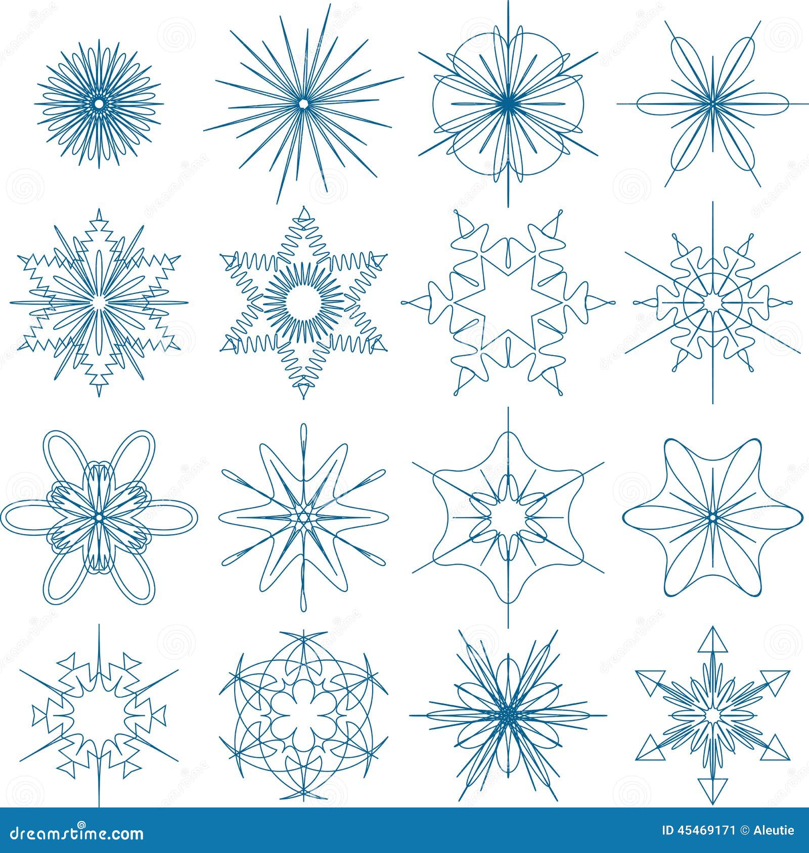 Snowflakes stock vector. Illustration of modern, snow - 45469171