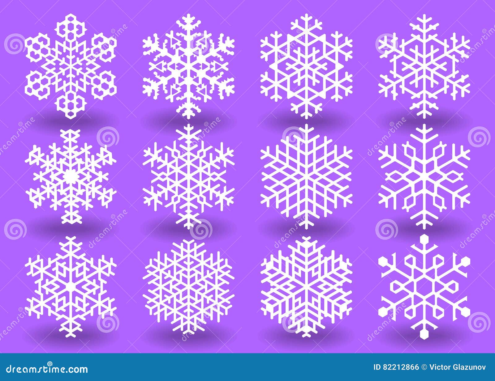 Snowflakes. stock illustration. Illustration of snow - 82212866
