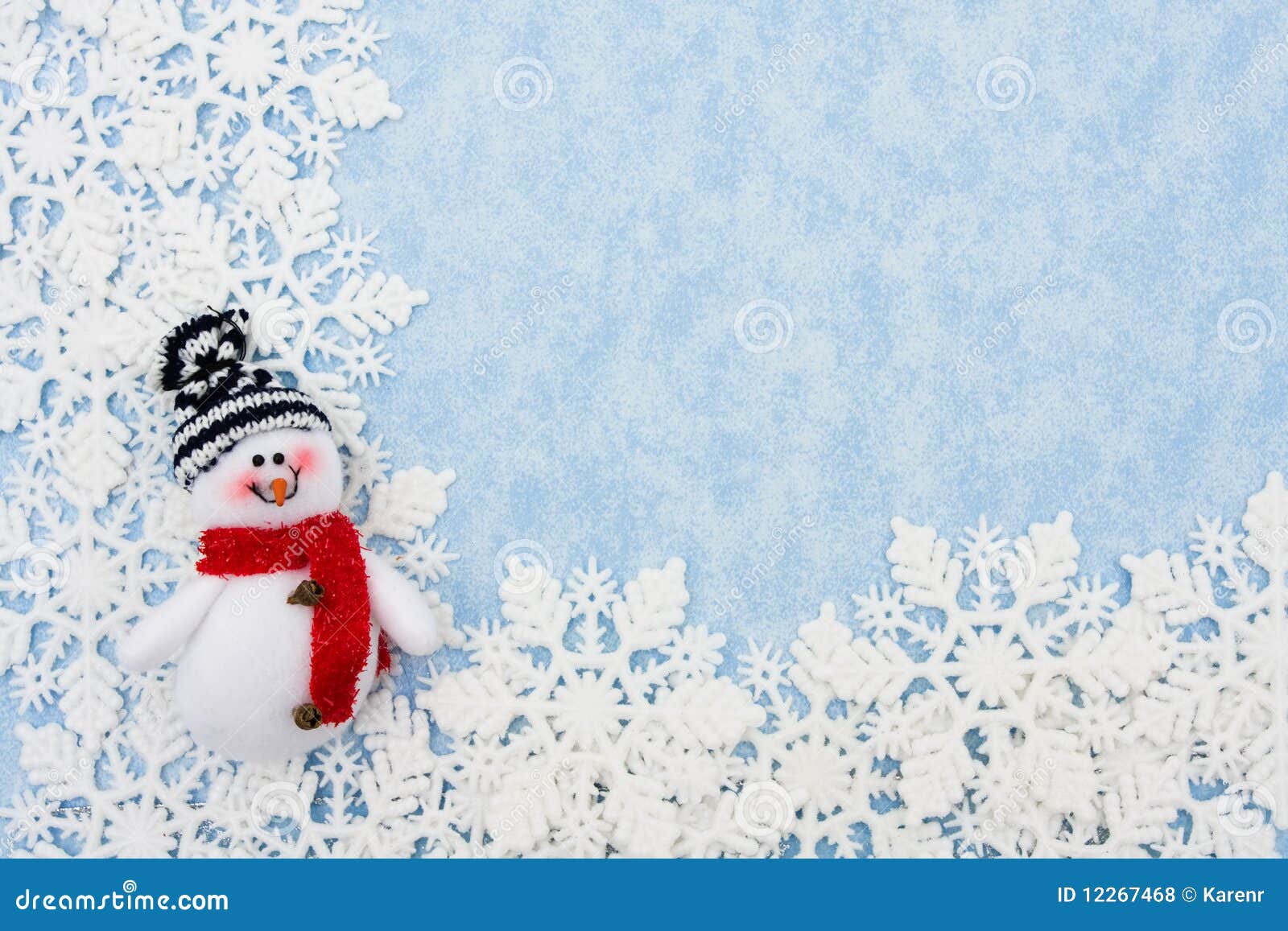 Snowflakes with snowman stock photo. Image of snowflake - 12267468