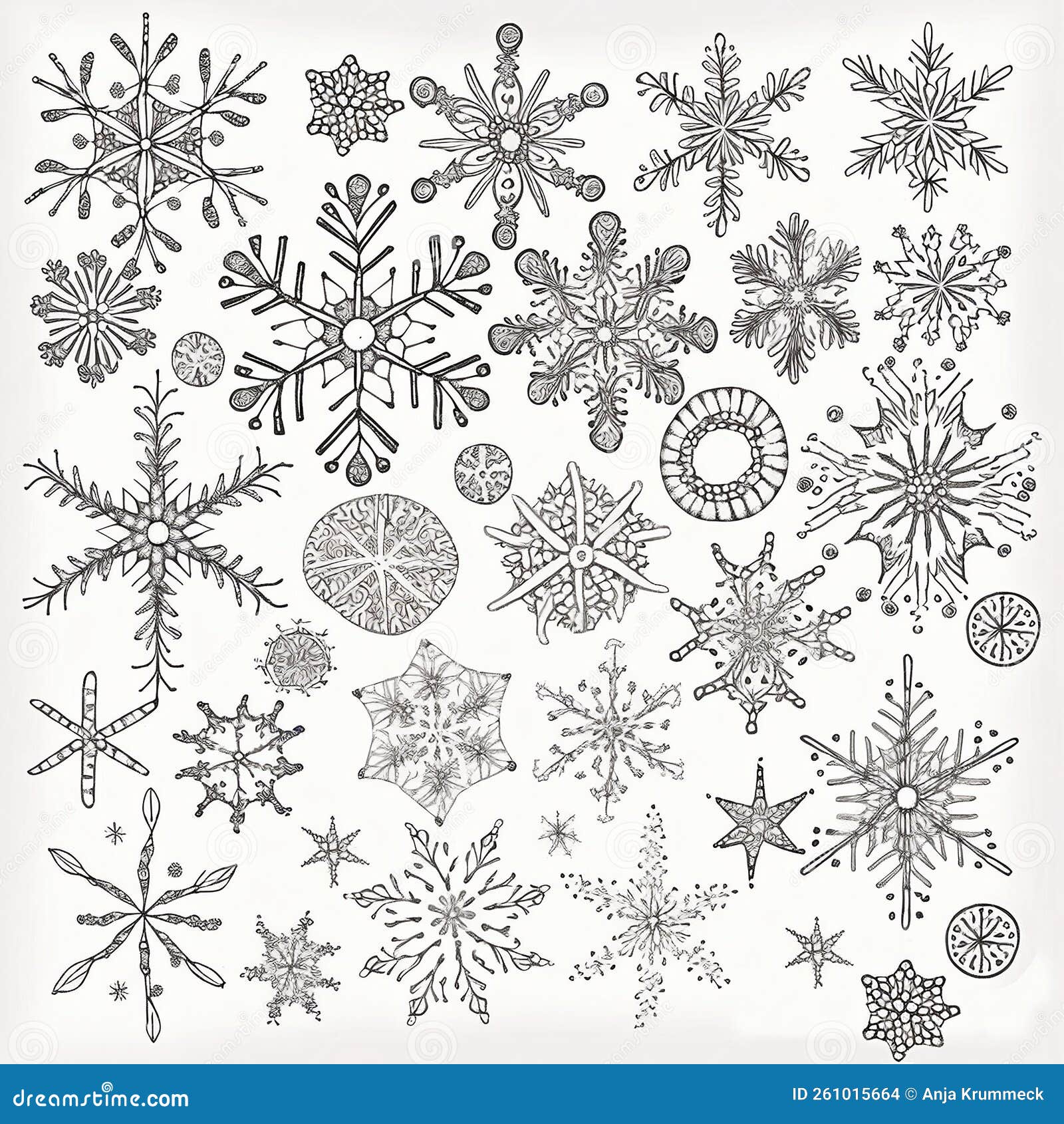 Snowflakes an star Pattern stock illustration. Illustration of black ...