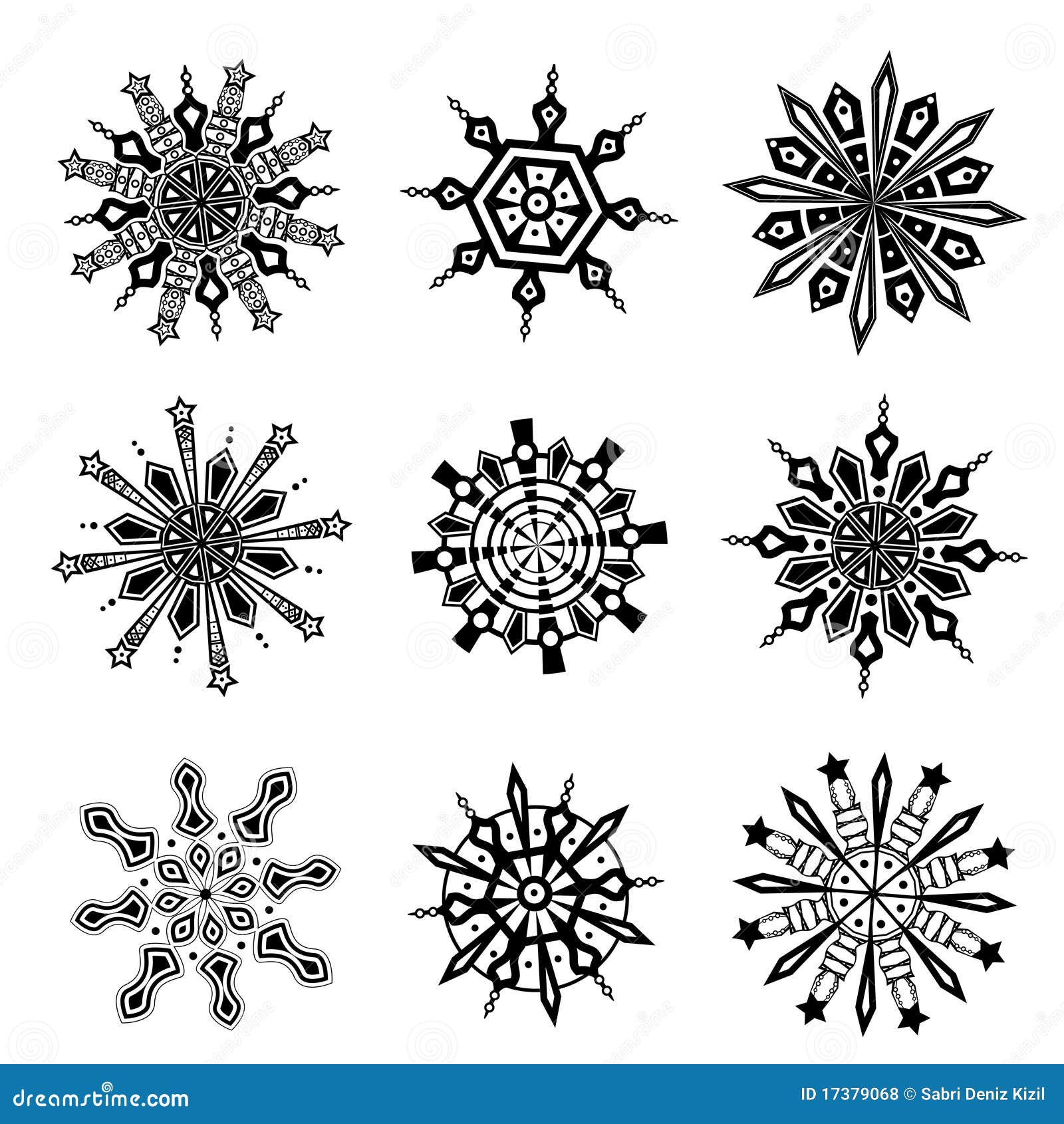 Snowflakes symbols vector stock vector. Illustration of blue - 17379068