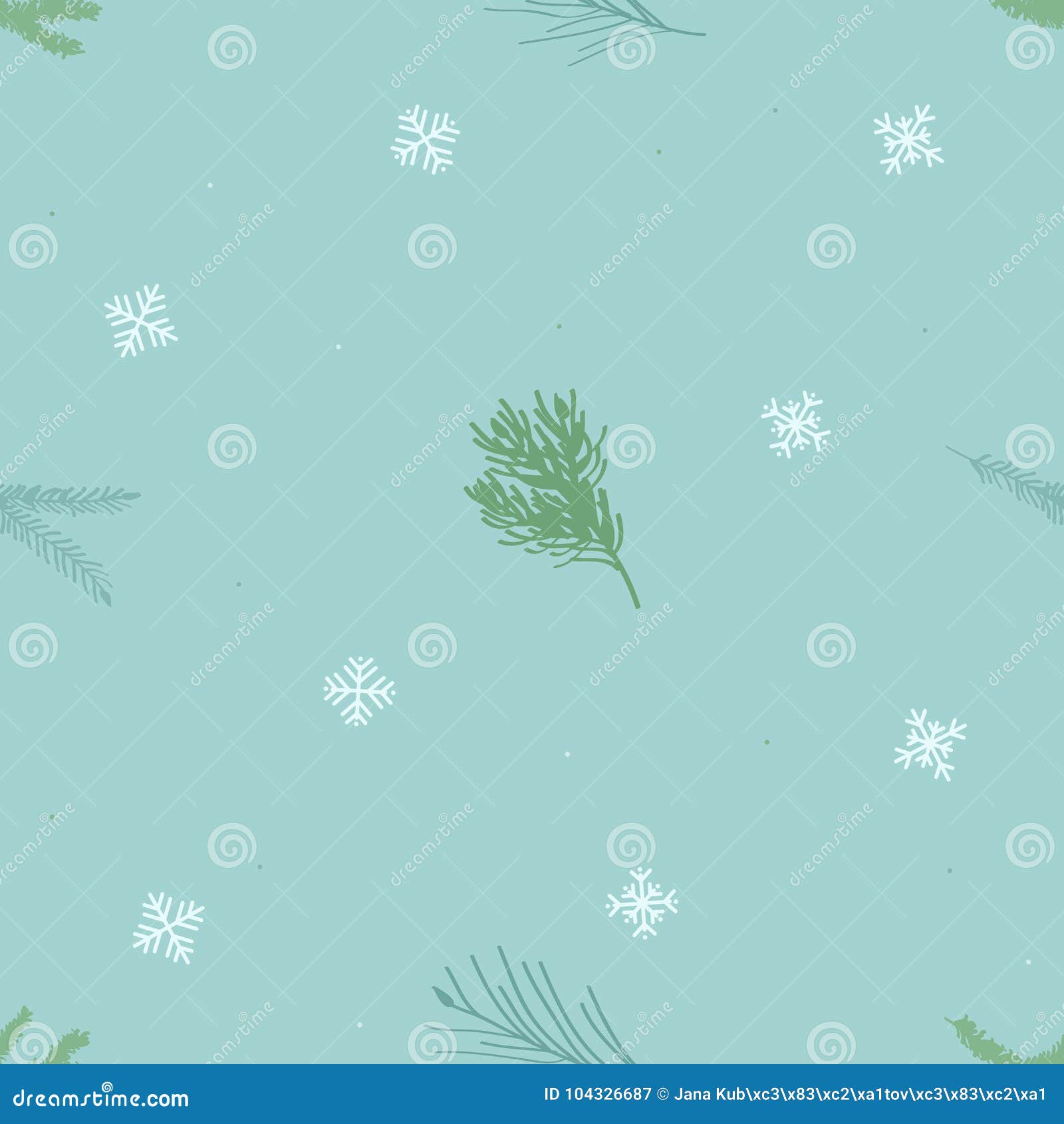 Snowflakes and Tree Branches Background Stock Vector - Illustration of ...