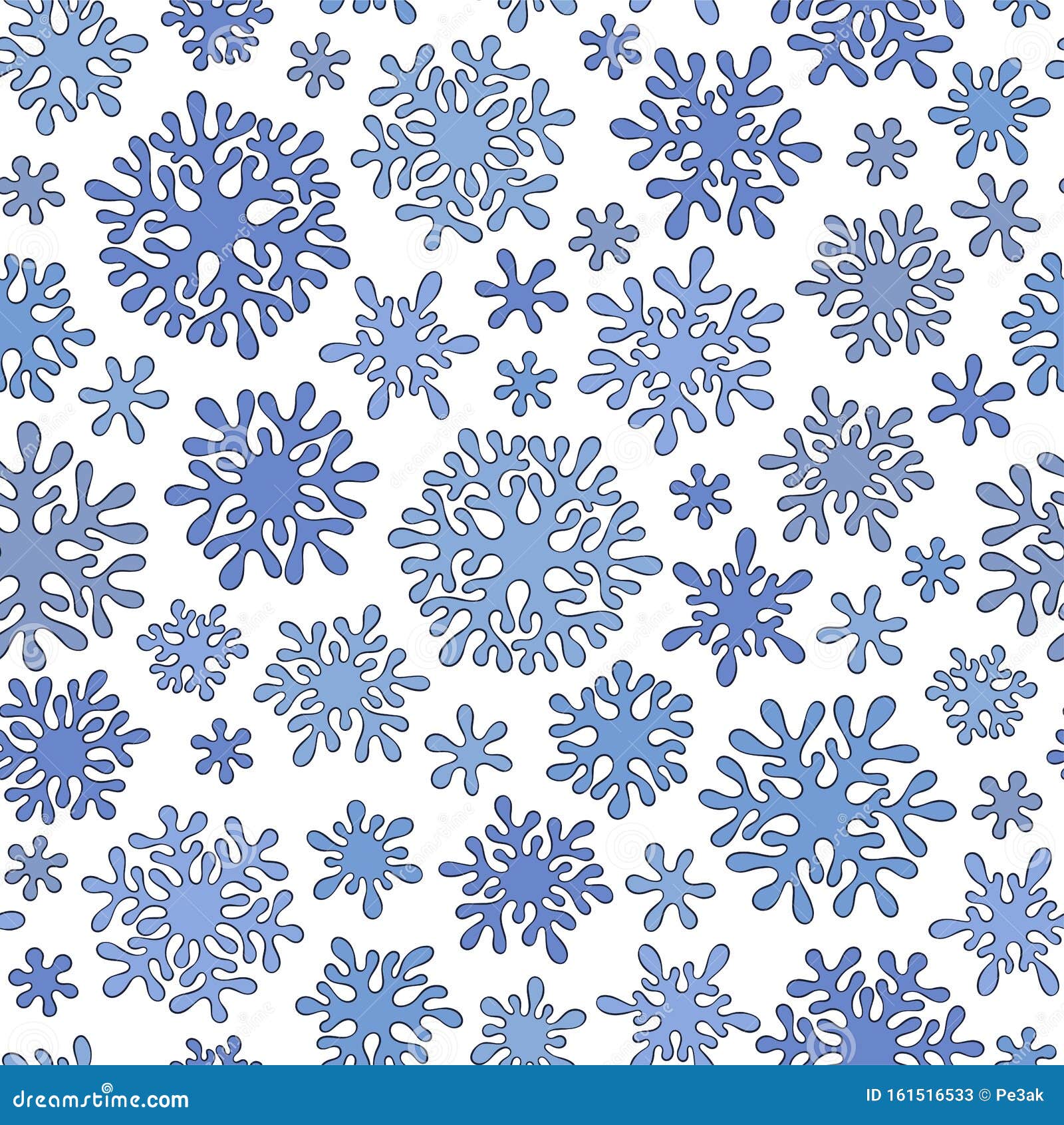 Christmas Seamless Doodle Pattern with Snowflakes Stock Vector ...