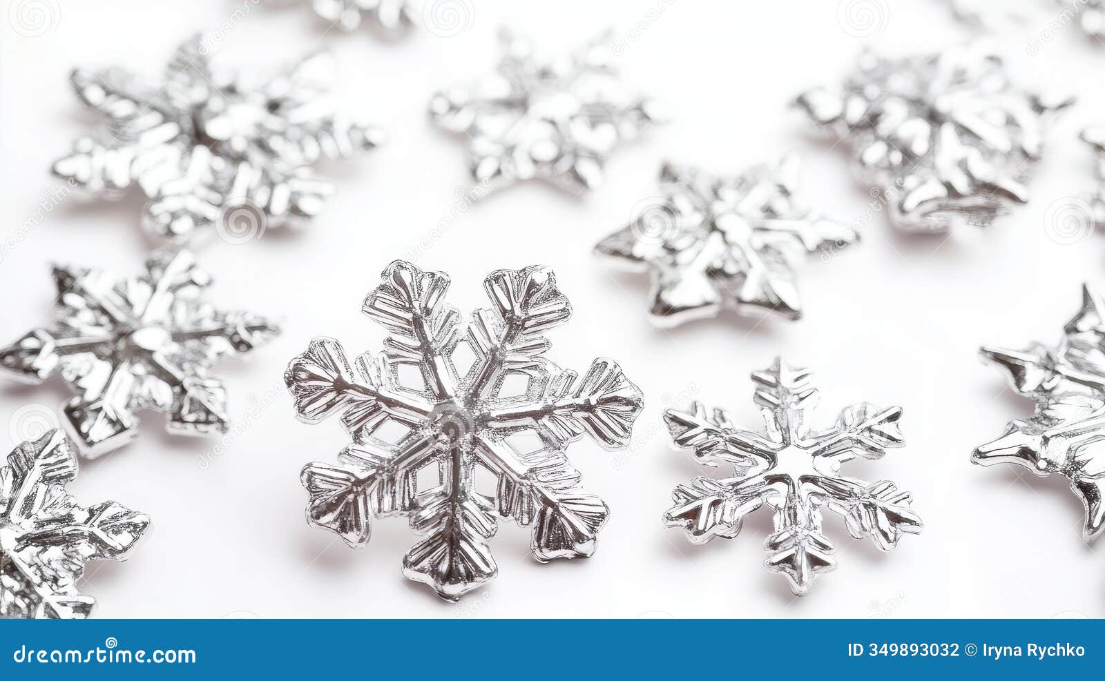 Snowflakes on White Background Stock Photo - Image of holiday, light ...