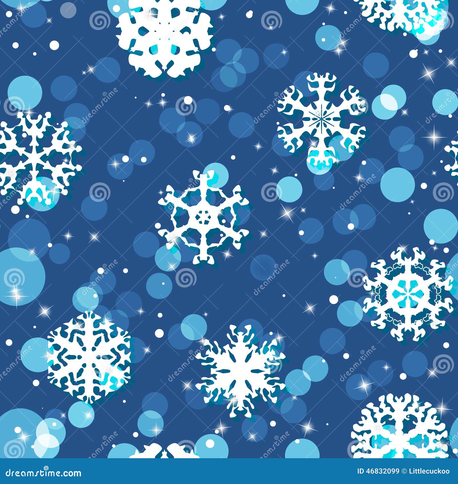 Snowflakes Winter Seamless Texture, Endless Pattern Stock Vector - Illustration of christmas ...