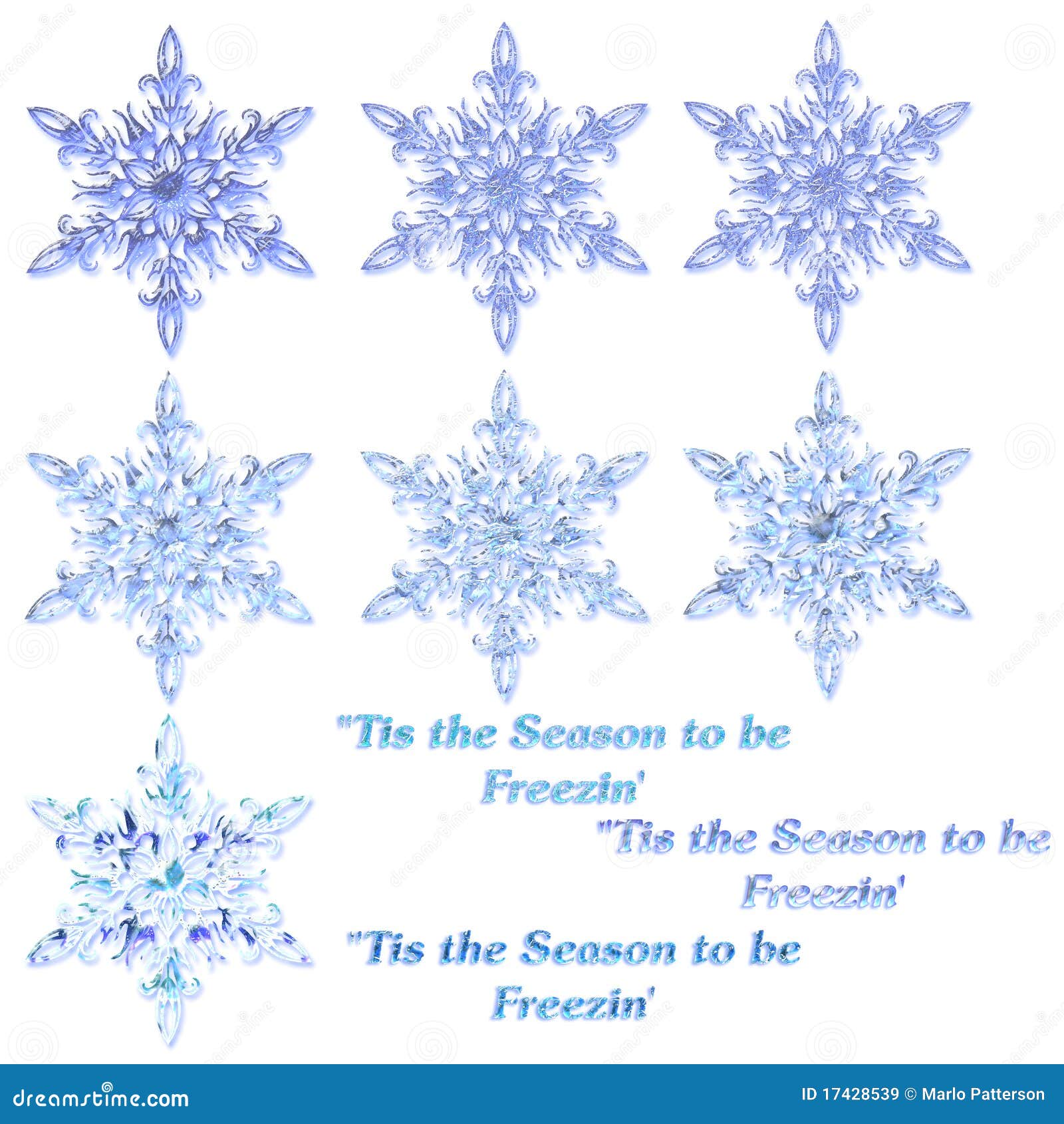 Snowflakes & Words stock illustration. Illustration of season - 17428539