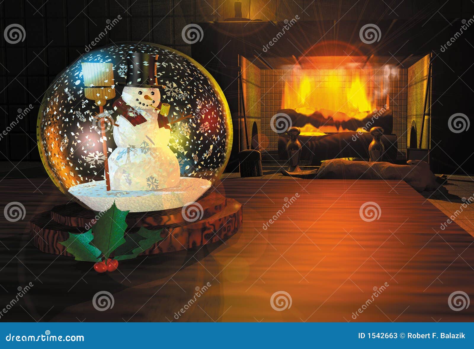 Snowglobe Render Royalty-Free Illustration | CartoonDealer.com #1542663