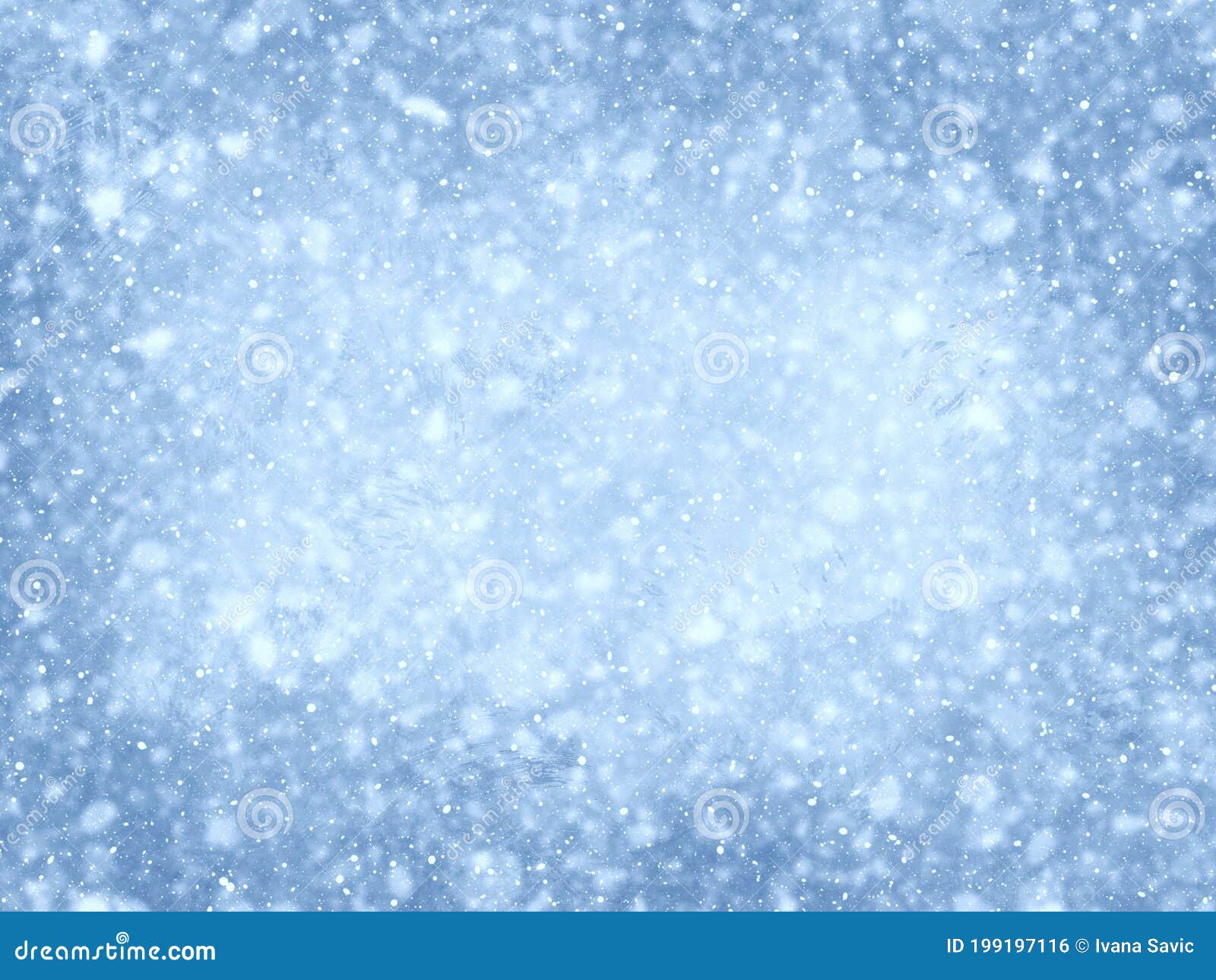 Snowing Abstract Blurred Texture on a Cold Blue Winter Background. Snow ...