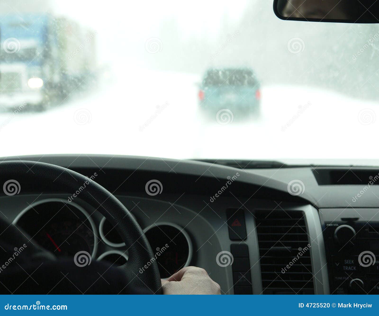 Snowing Driving Winter stock photo. Image of windshield - 4725520