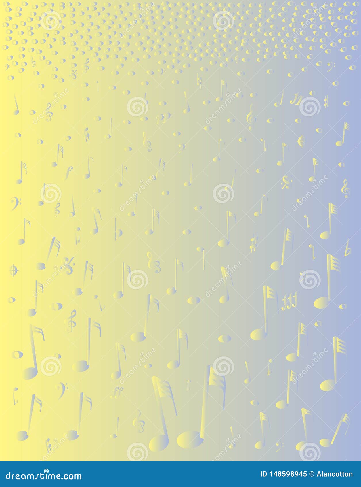 Snowing Music Notations stock vector. Illustration of flat - 148598945