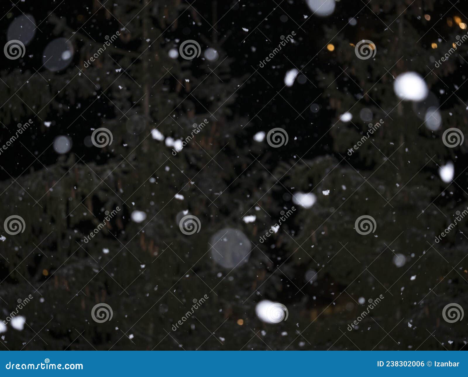 Snowing at Night in Dolomites Mountains Stock Photo - Image of light ...