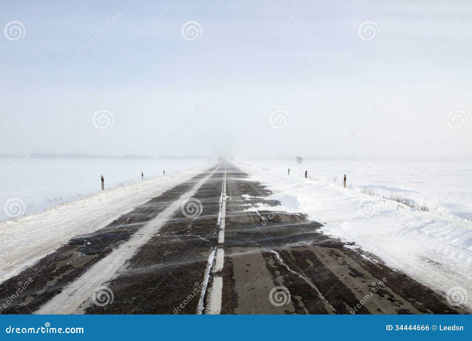 Snowing Road stock photo. Image of winter, season, horizontal - 34444666
