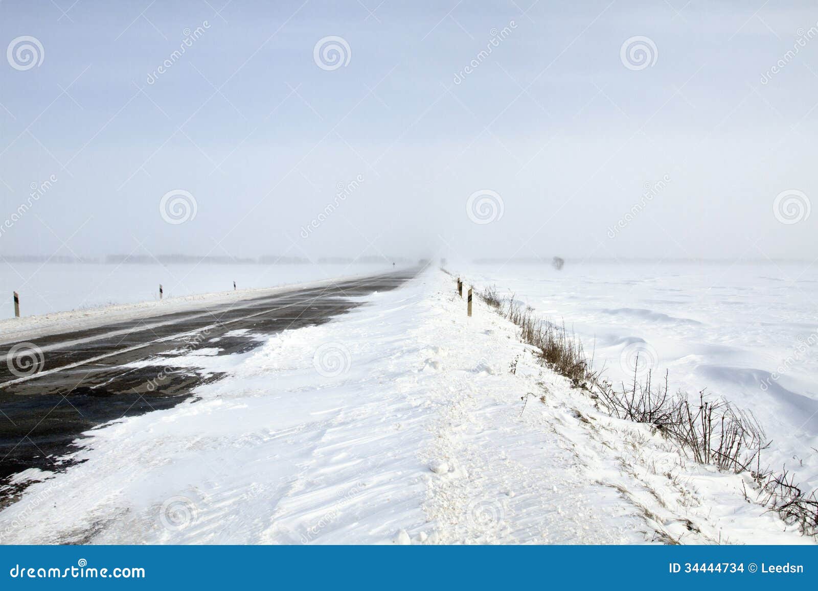 Snowing Road stock photo. Image of cold, dangerous, desert - 34444734