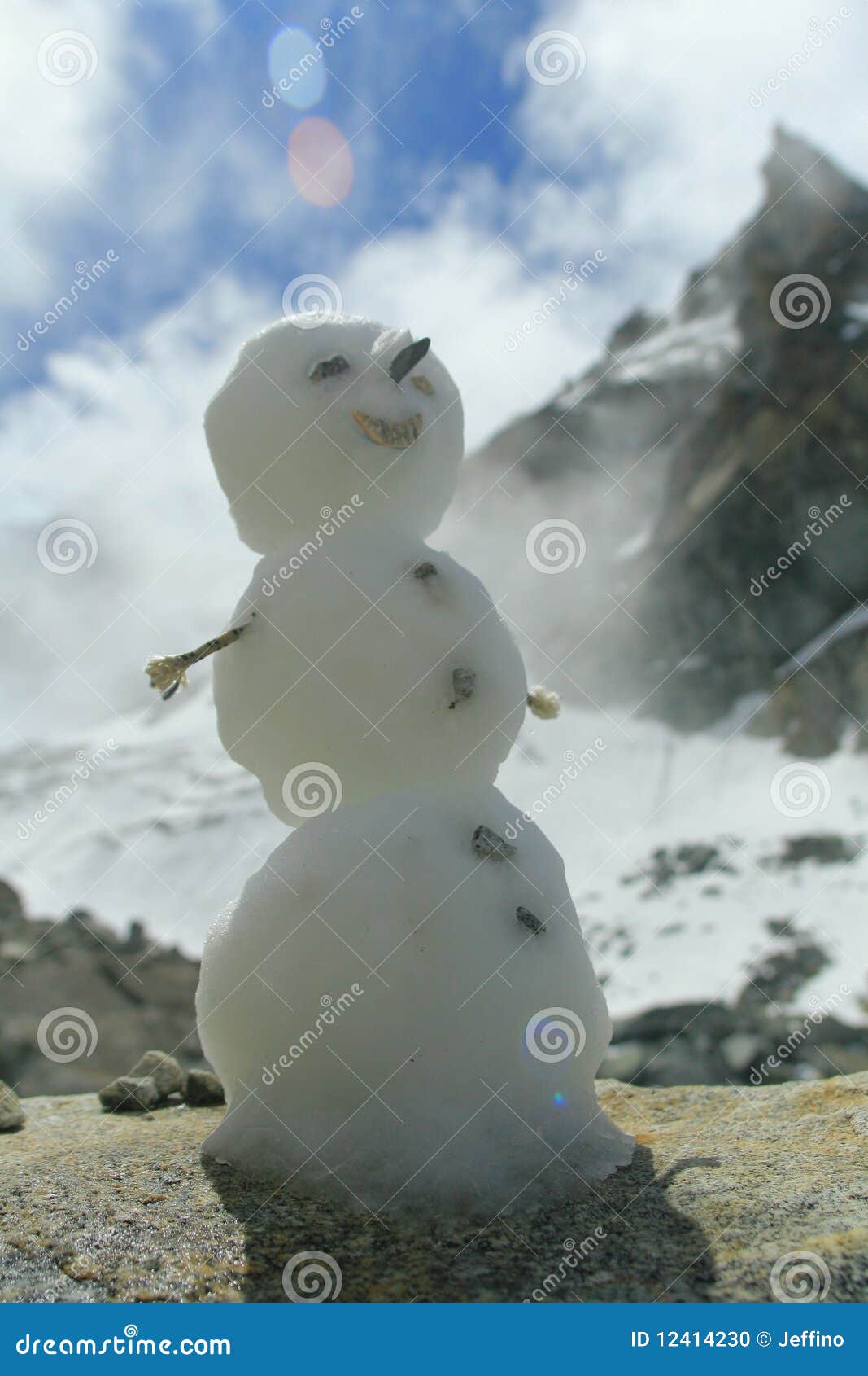 Snowman stock photo. Image of caucasus, snowman, climbing - 12414230
