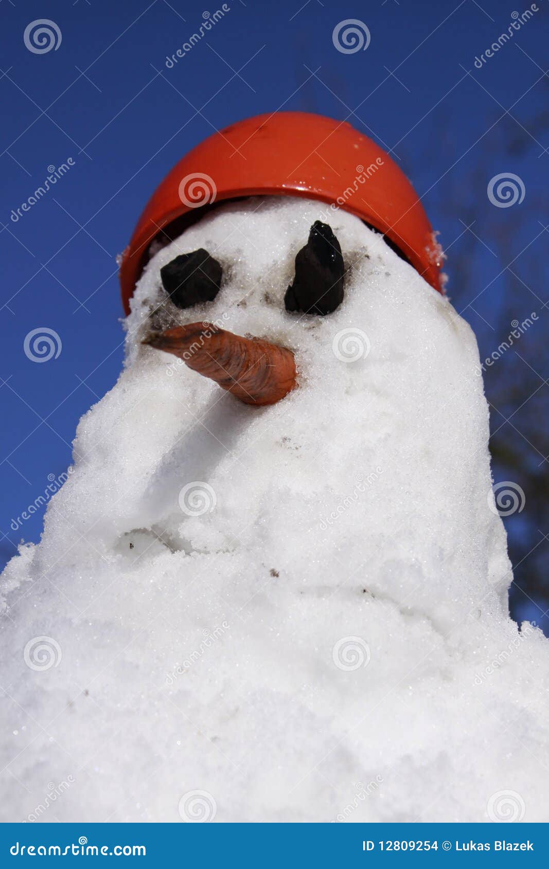 Snowman stock photo. Image of coal, carrot, packed, entertainment ...