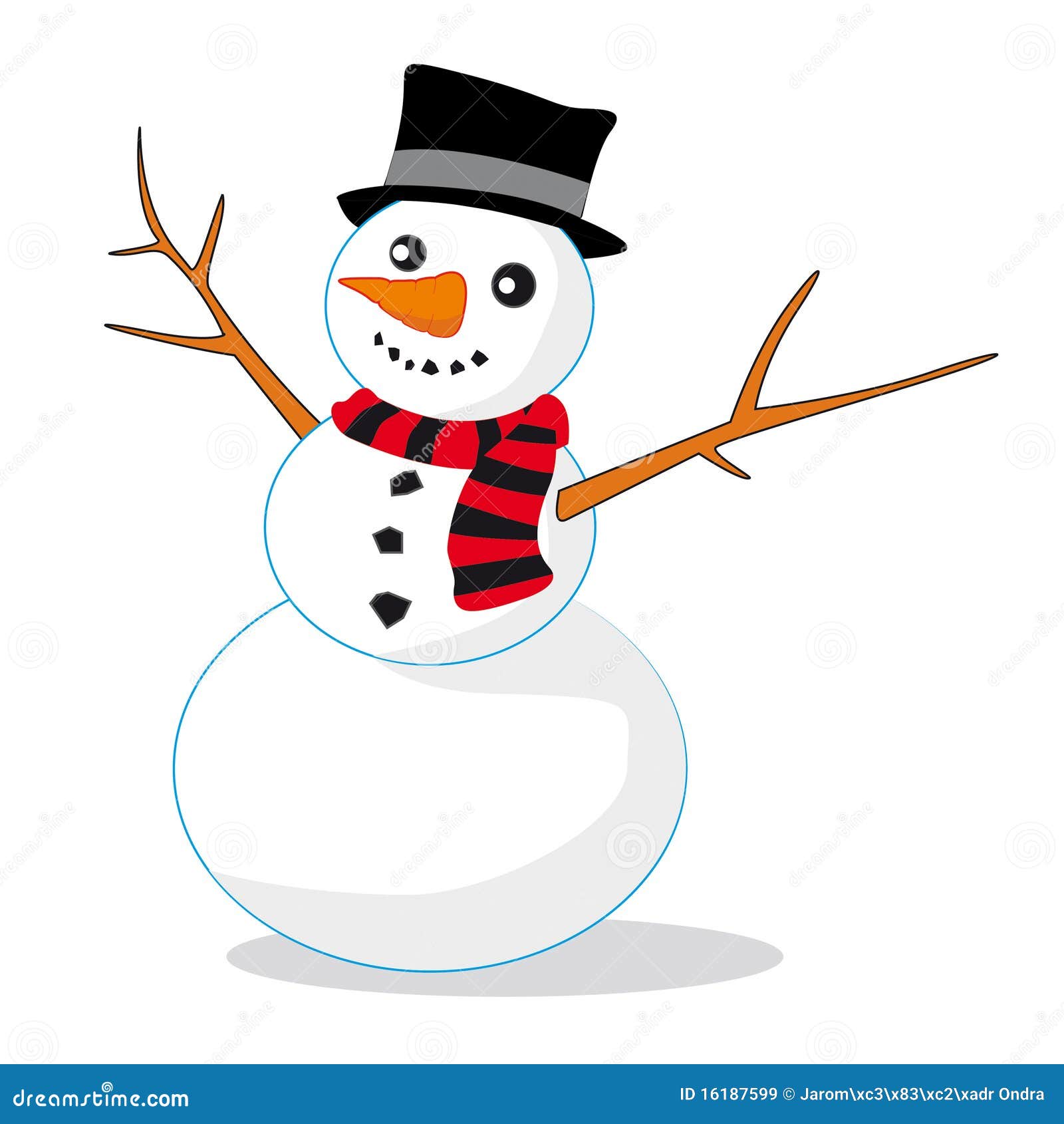 Snowman stock vector. Illustration of celebrate, christmas - 16187599