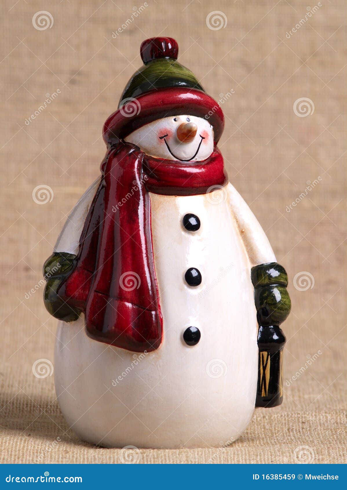 Snowman stock image. Image of friendly, mitten, bonnet - 16385459