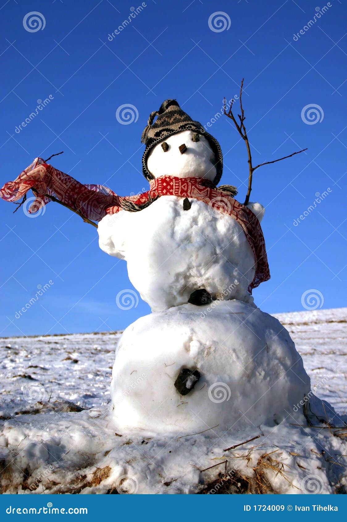 Snowman stock image. Image of build, cold, figure, snowman - 1724009