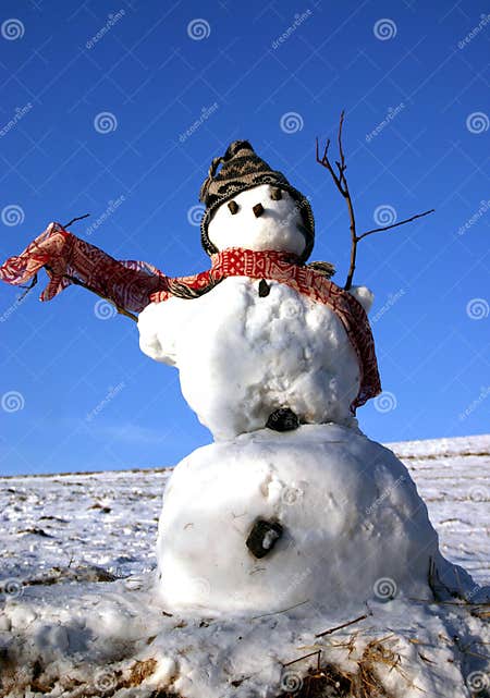 Snowman stock image. Image of build, cold, figure, snowman - 1724009