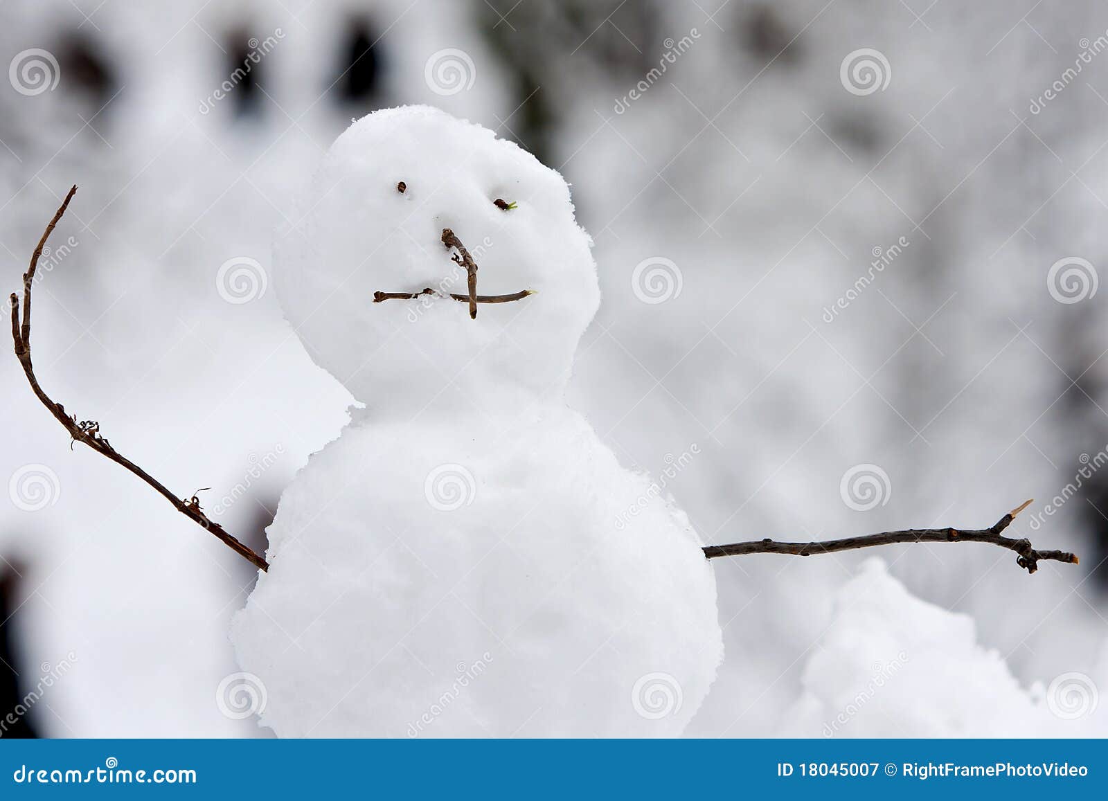 Snowman stock image. Image of freeze, holly, hill, frost - 18045007