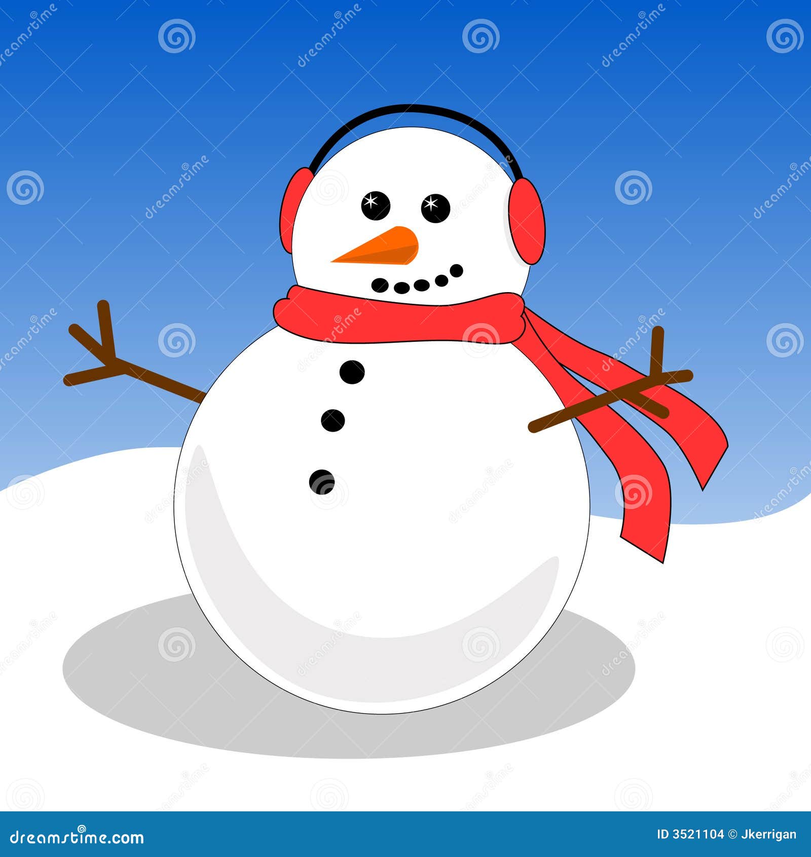 Snowman Buttons Clipart