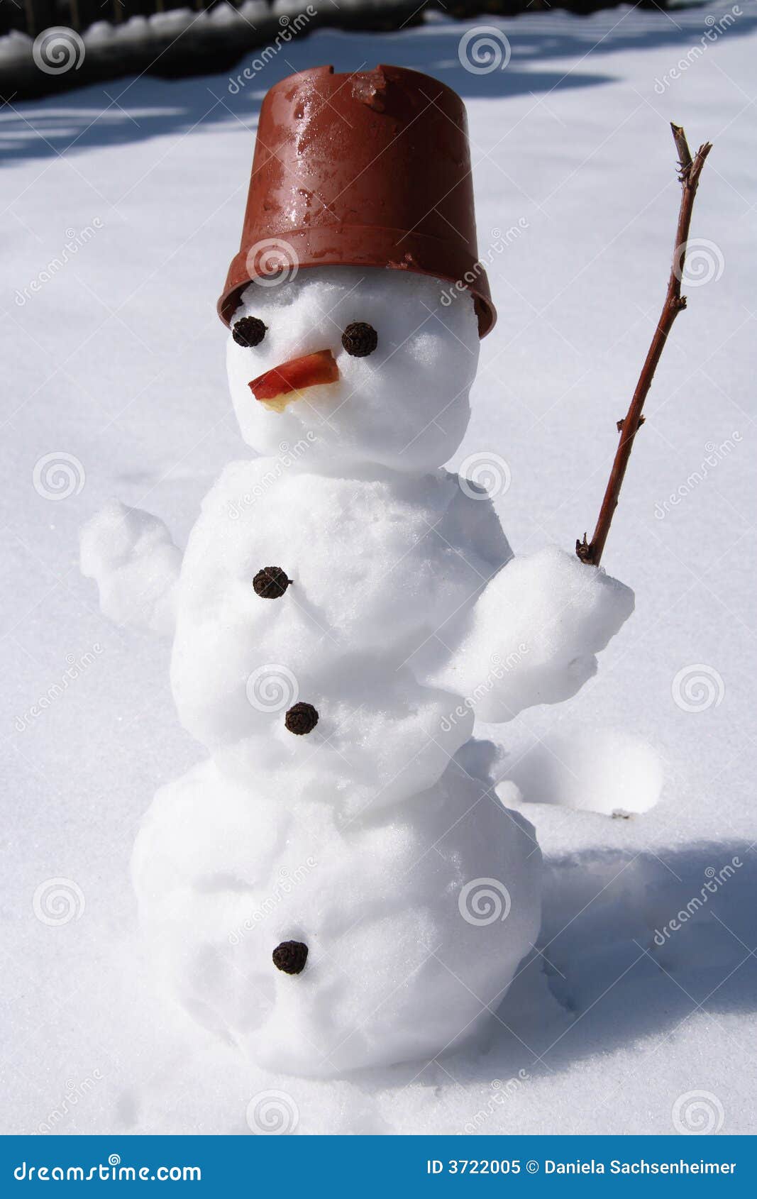 Snowman stock image. Image of scarf, february, frost, flake - 3722005