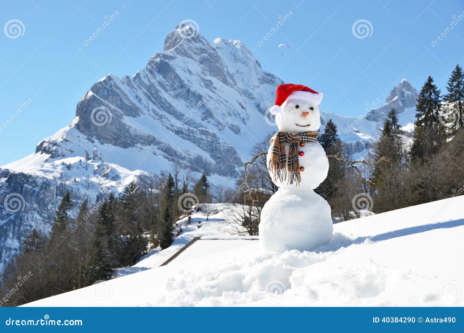 Snowman stock photo. Image of season, switzerland, frozen - 40384290