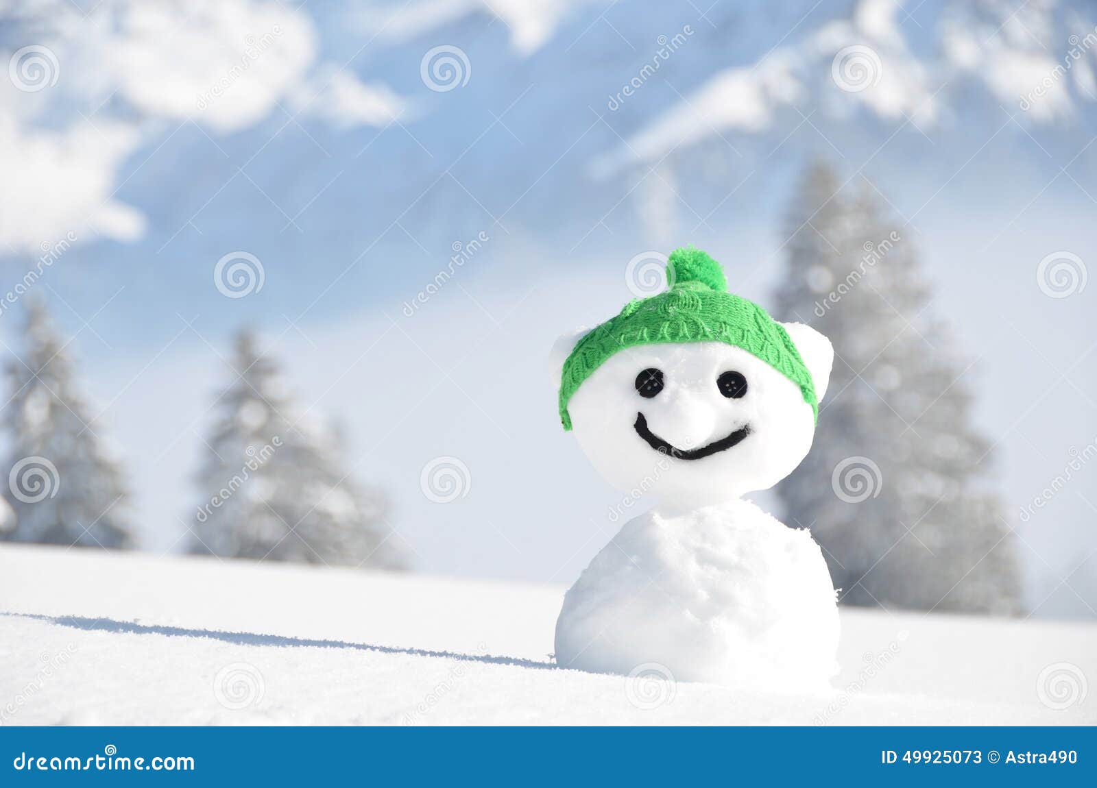 Snowman Against Alpine Scenery Stock Photos - Free & Royalty-Free Stock ...
