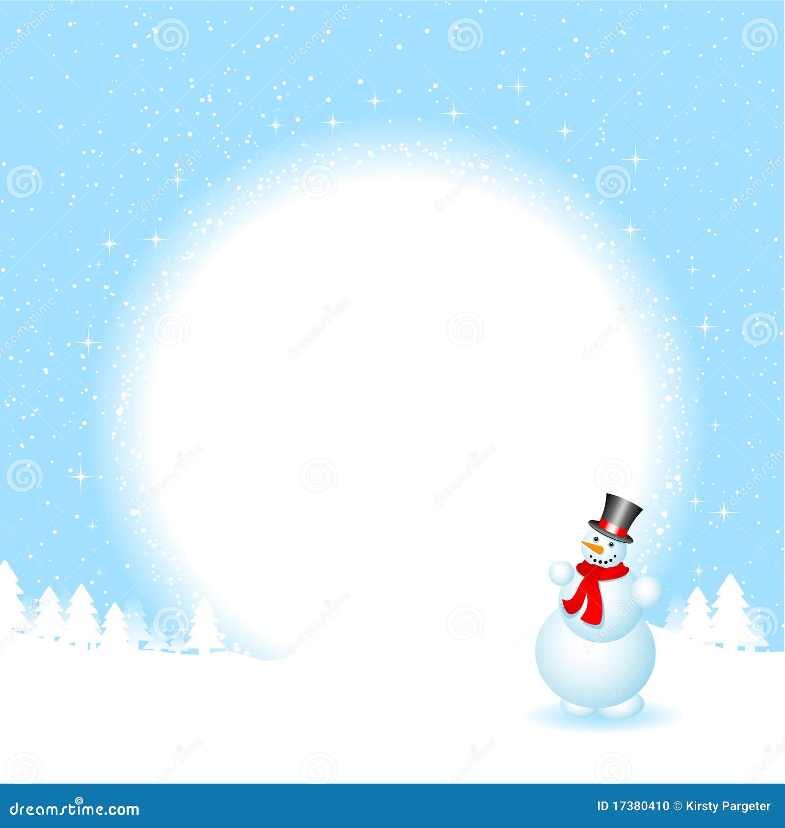 Snowman Background Vector Illustration | CartoonDealer.com #17380410