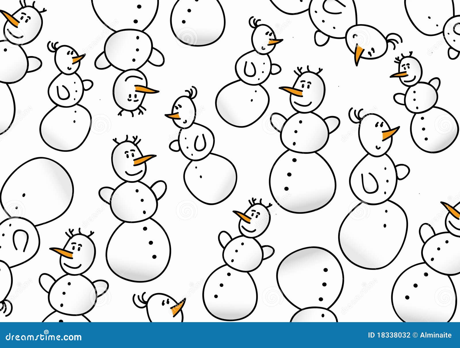 Snowman background pattern stock illustration. Illustration of holiday ...