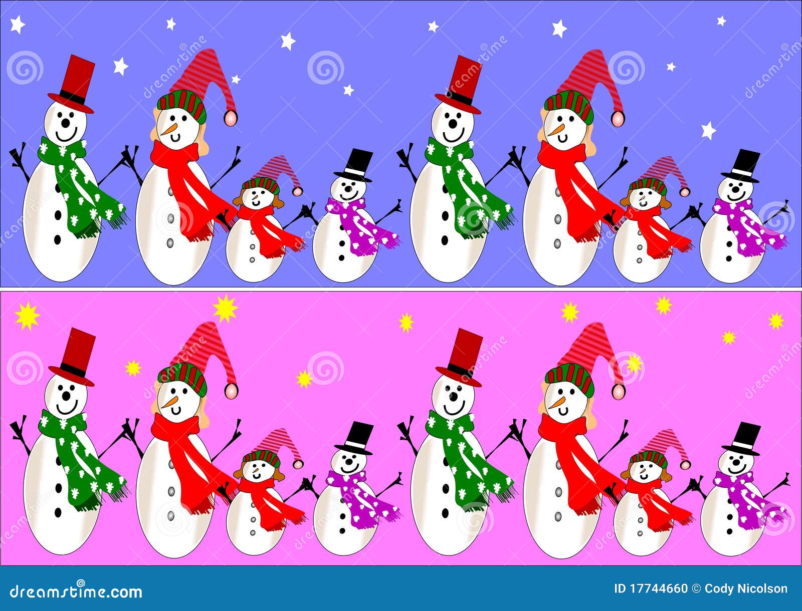 Snowman banners stock illustration. Illustration of cartoon - 17744660