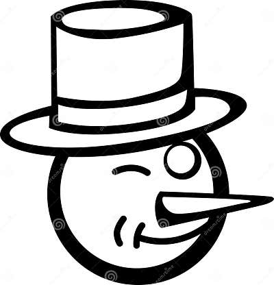 Snowman Blinking Vector Illustration Stock Vector - Illustration of ...