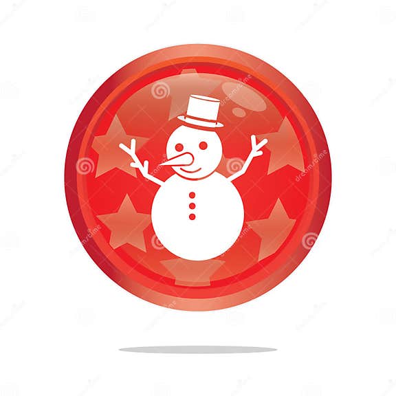 Snowman Button. Vector Illustration Decorative Design Stock Vector ...