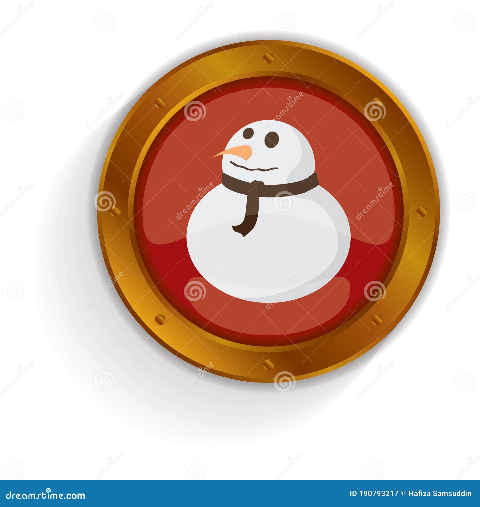Snowman Button. Vector Illustration Decorative Design Stock Vector ...