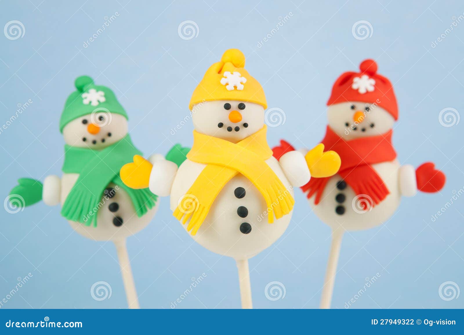 Snowman cake pops stock photo. Image of icing, copy, snack - 27949322
