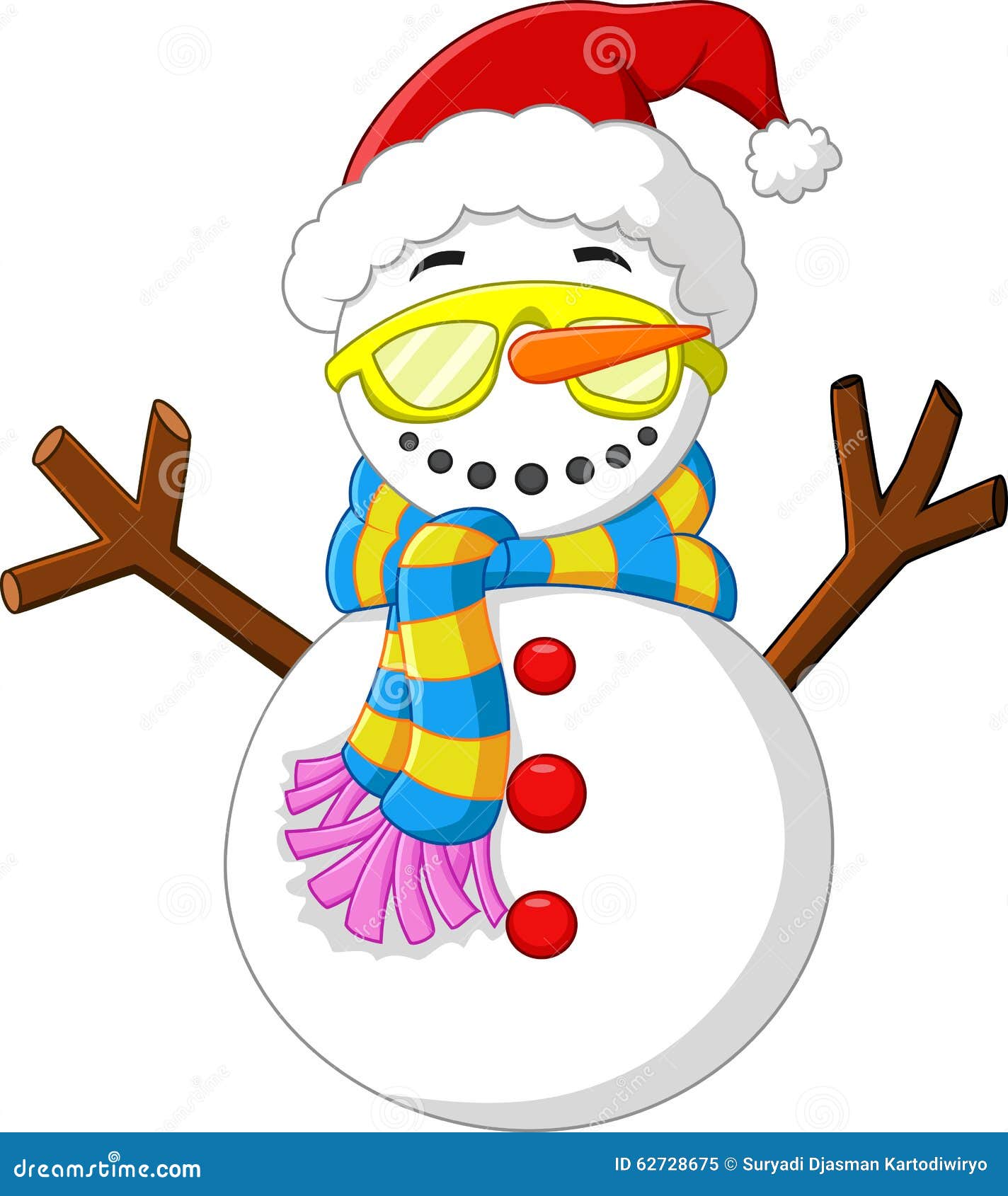 Snowman cartoon stock vector. Illustration of water, holiday - 62728675