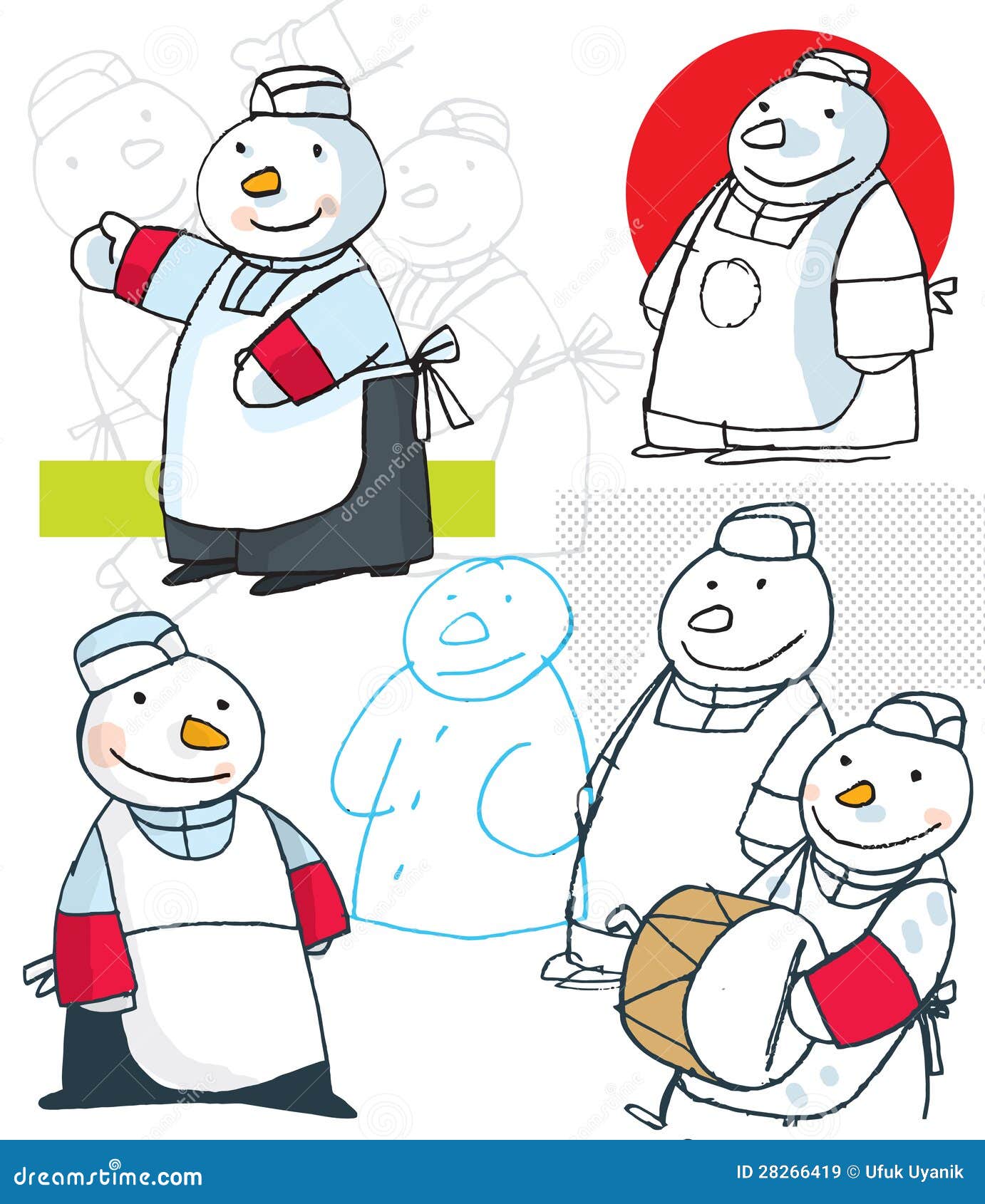 Snowman Chef stock illustration. Illustration of snow - 28266419